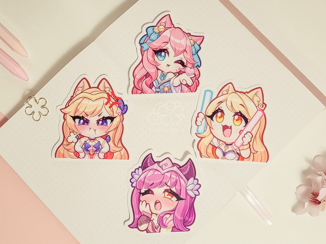 L O L Ahri 3 Vinyl Sticker Pack Cute Stickers Laptop Sticker Decal Die ...
