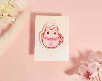 Cat Cafe Cake 1.5 Acrylic Pin Cute Kawaii Pin Anime Pin Pin Set Cute ...