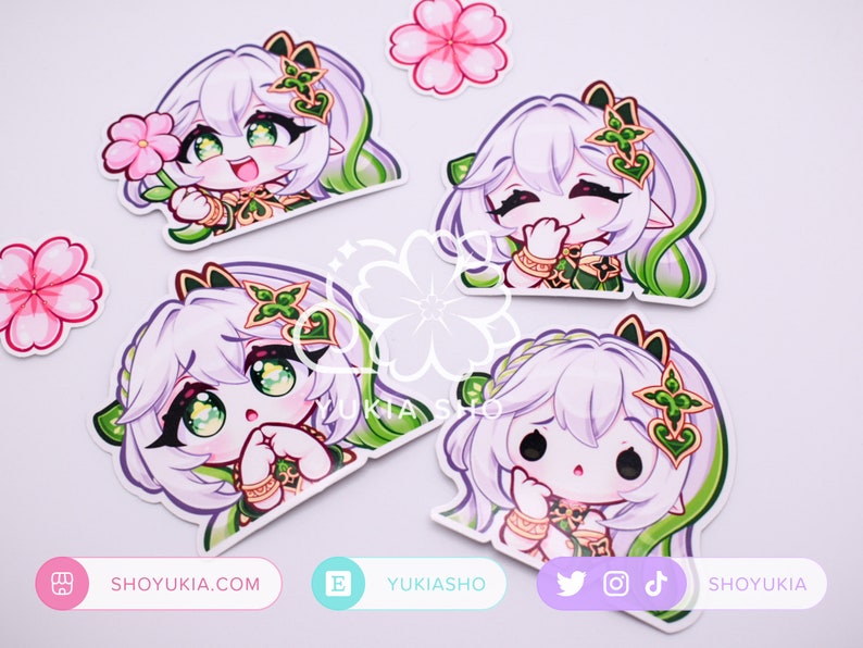 Genshin Impact Nahida 3 Vinyl Stickers Cute Die Cut - Etsy