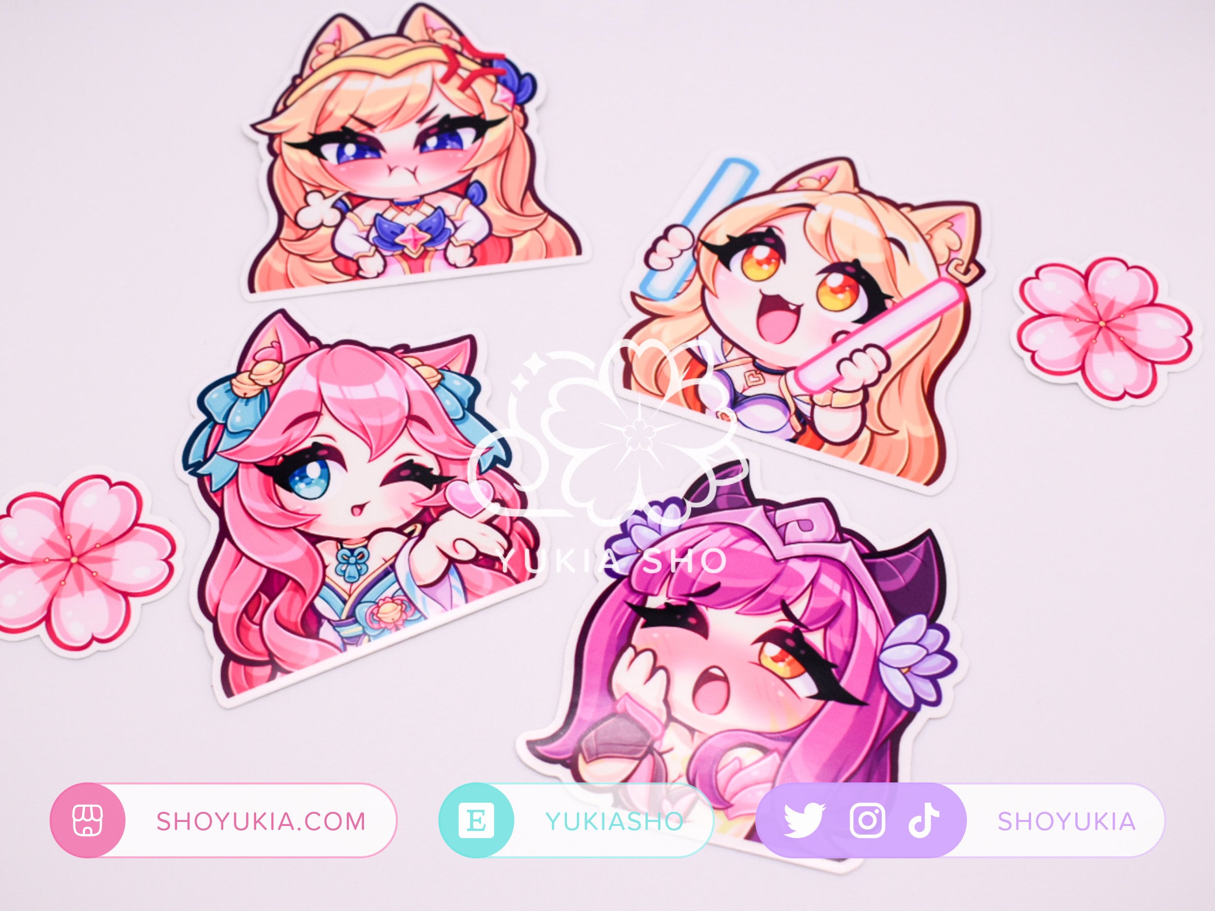 L O L Ahri 3 Vinyl Sticker Pack Cute Stickers Laptop - Etsy UK