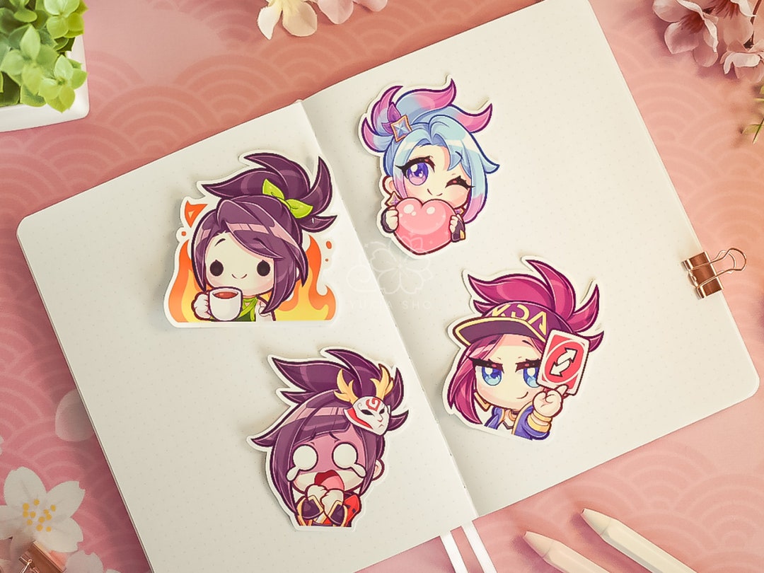 L O L Akali 3 Vinyl Sticker Pack Cute Stickers Laptop Sticker Decal Die ...