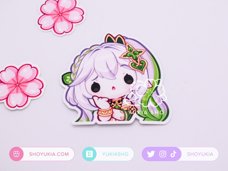 Genshin Impact Nahida 3 Vinyl Stickers Cute Die Cut - Etsy