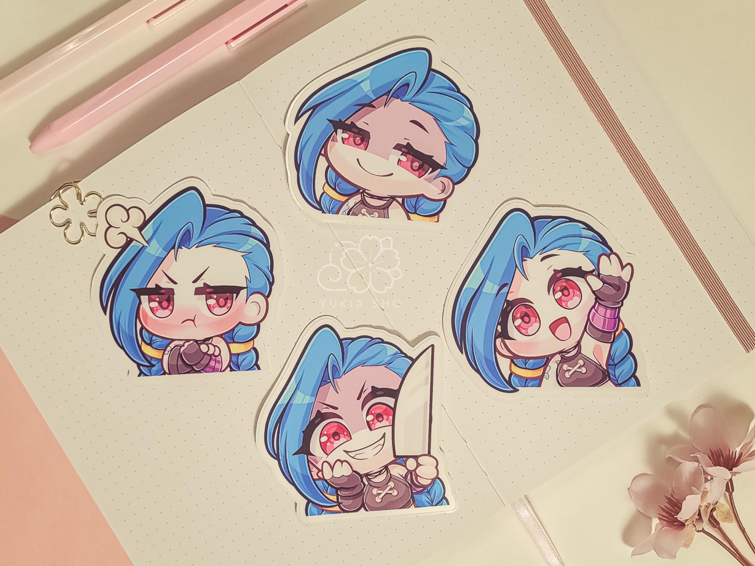 Jinx Vinyl Sticker Pack | Lol Decal for Laptop, Journal, Luggage and ...