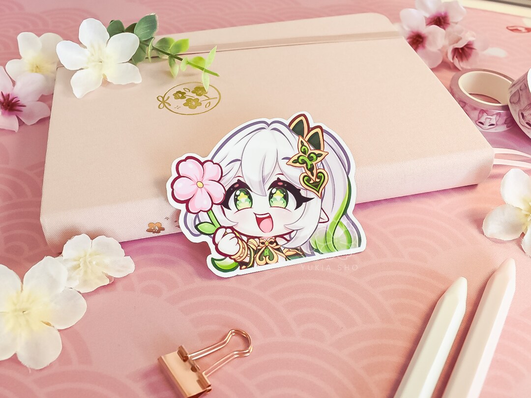 Genshin Impact Nahida Flower 3" Vinyl Stickers | Cute Waterproof ...