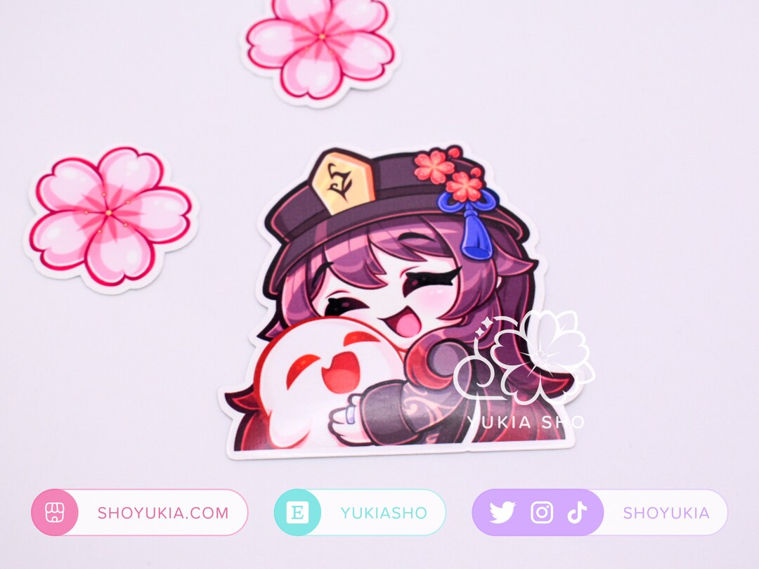 Genshin Impact Hu Tao X Boo Tao Hug 3 Vinyl Stickers - Etsy