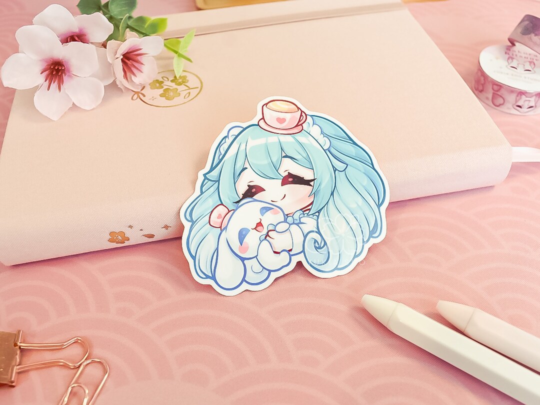 Kawaii Cinna Roll X Miku Hug 3 Vinyl Stickers Cute Die Cut Sticker ...