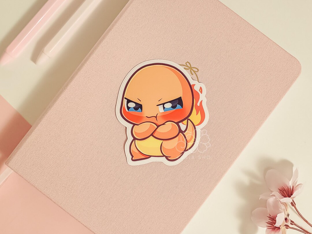 PKMN Char Pout 3" Vinyl Sticker | Cute Die Cut Sticker | Laptop Sticker ...