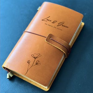 Custom Engraved Leather Journal • Personalised Journal for Writers ...