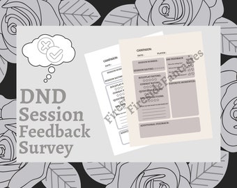 DND Session Feedback Survey to Improve Your Campaign for - Etsy