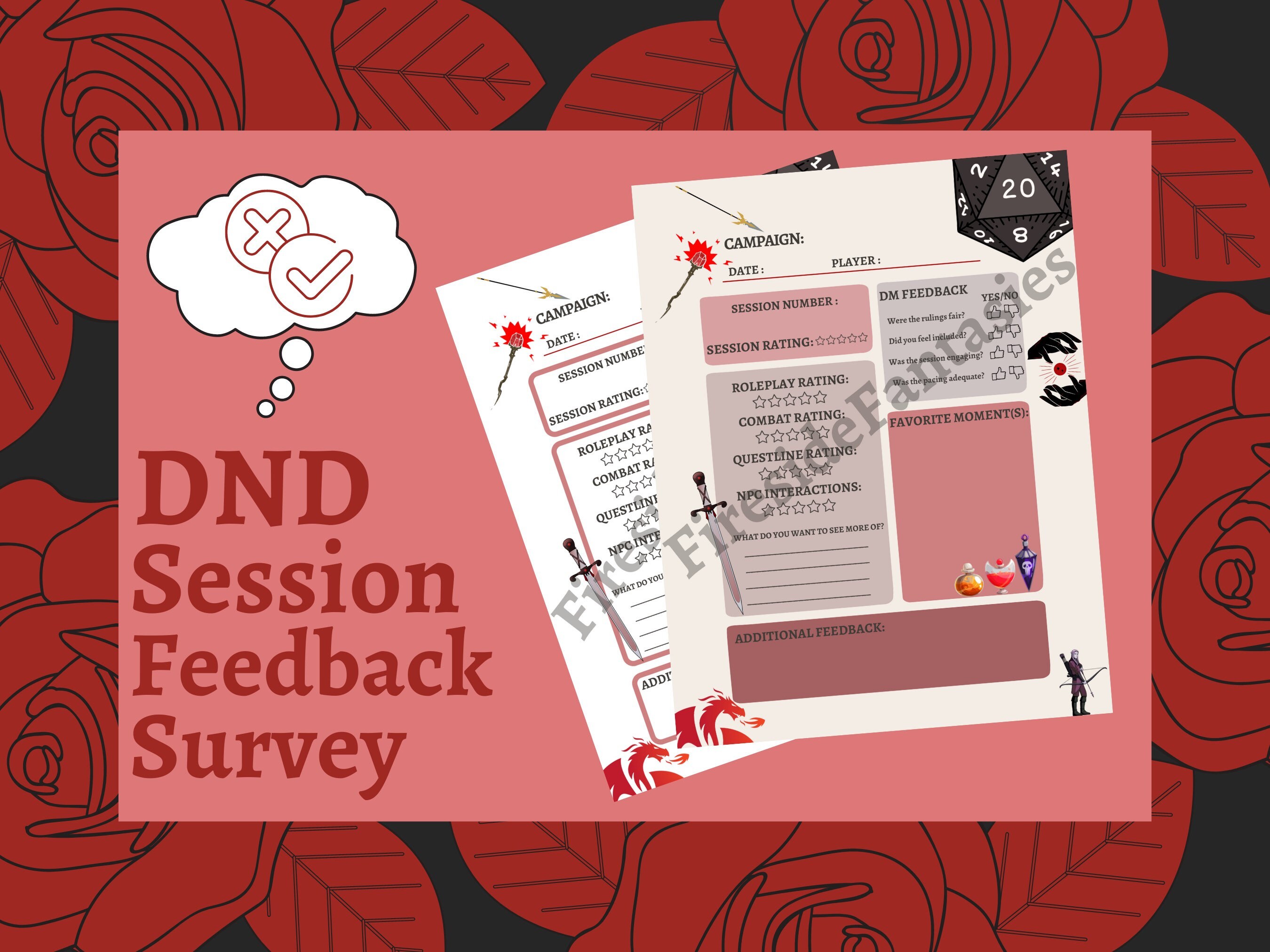 DND Session Feedback Survey to Improve Your Campaign for Dungeon ...