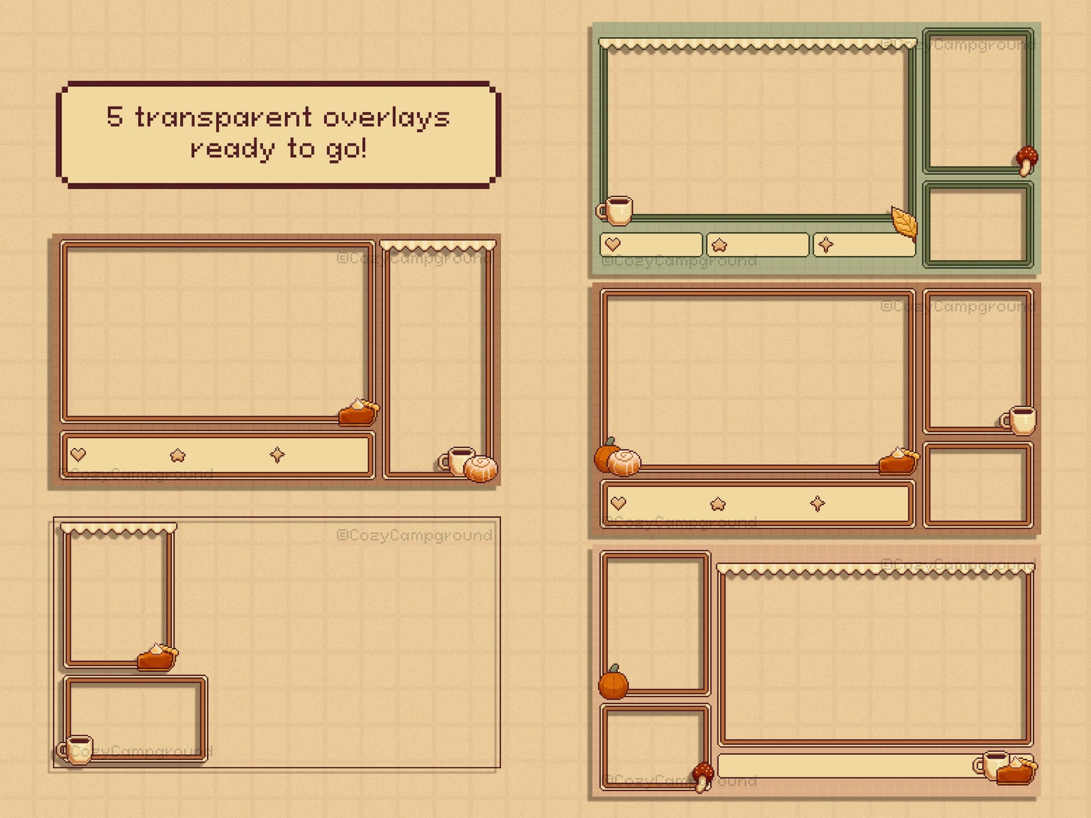 Autumn Pumpkin Spice Stream Overlay Package | OBS, Twitch, Youtube ...