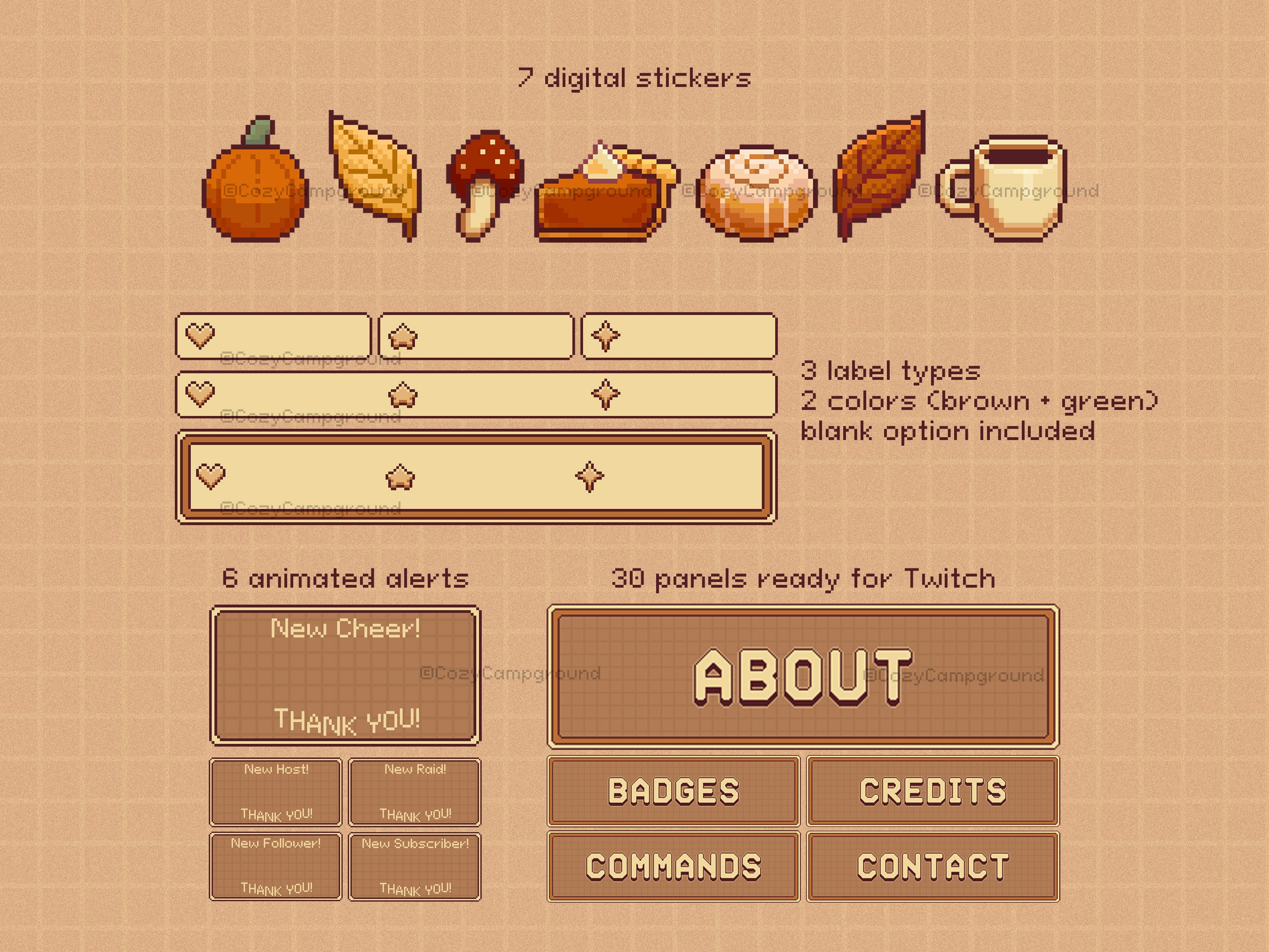 Autumn Pumpkin Spice Stream Overlay Package | OBS, Twitch, Youtube ...