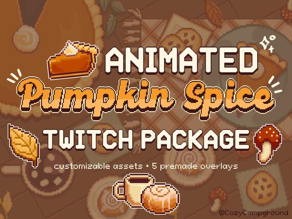 Autumn Pumpkin Spice Stream Overlay Package OBS Twitch - Etsy