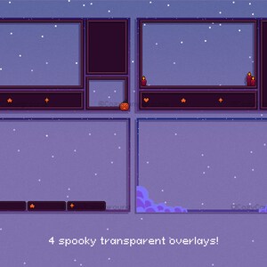 Halloween Pumpkin Witch Animated Stream Overlay Package | OBS, Twitch ...