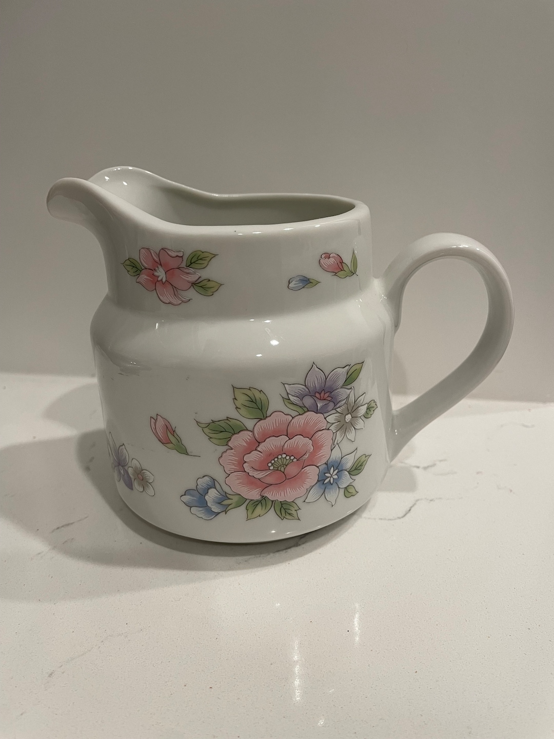 Vintage Porcelain Floral Pitcher Especially for You FTDA Made in Japan ...