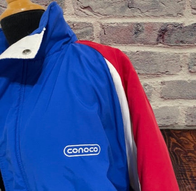 Vintage Mens Conoco Safety Jacket Red White Blue Size Large - Etsy