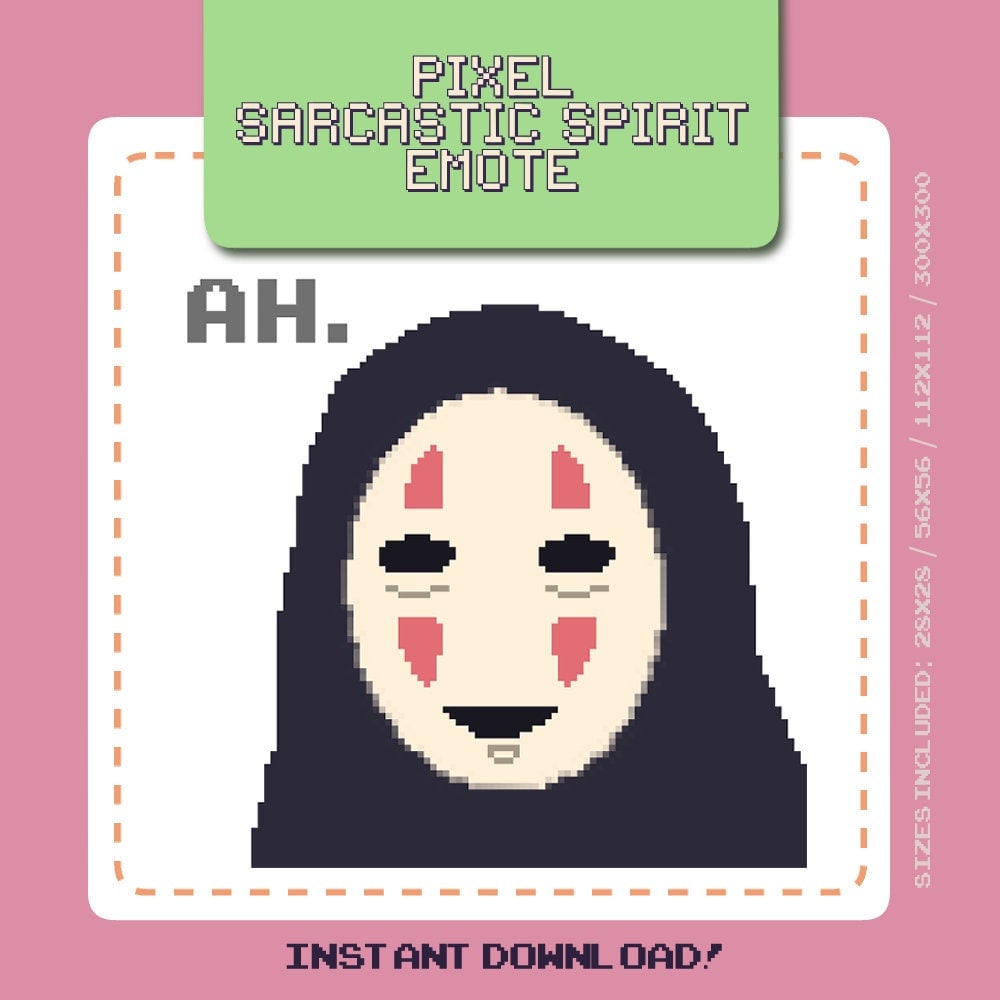 Spirited Away No Face Sarcastic Emote for Twitch and Discord - Etsy