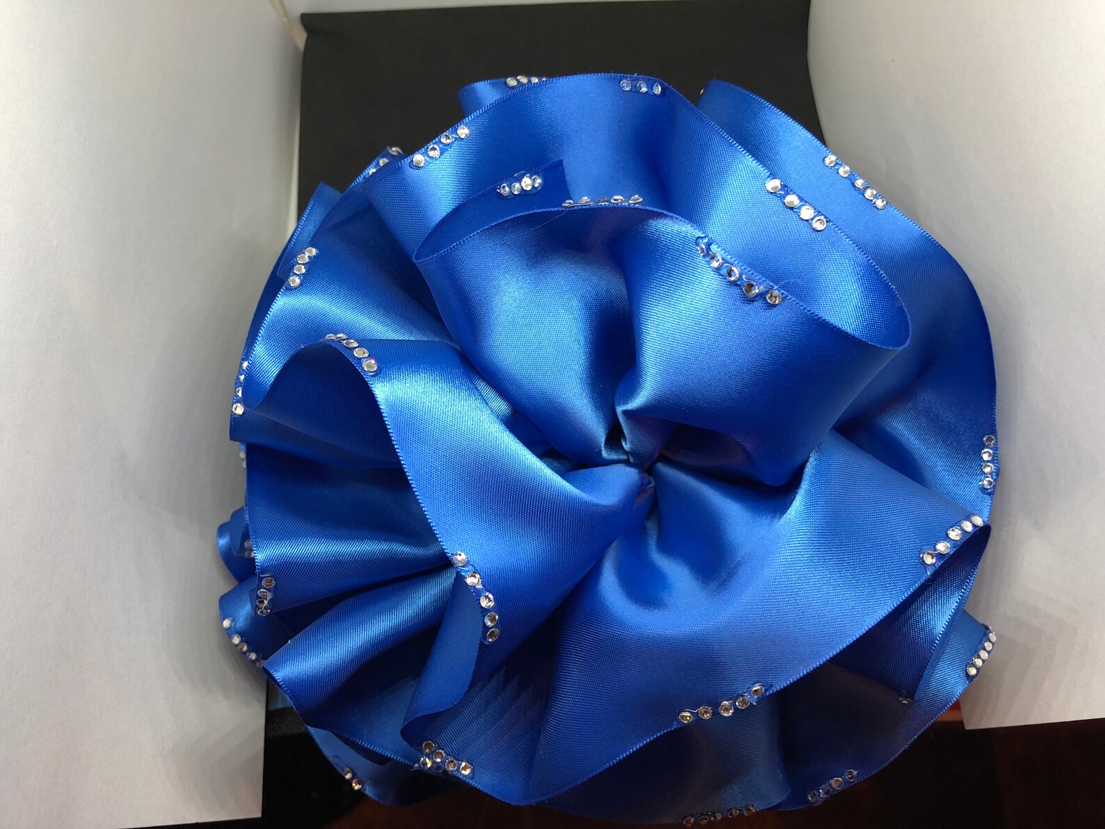 Royal Blue Flower Pin With Rhinestones - Etsy
