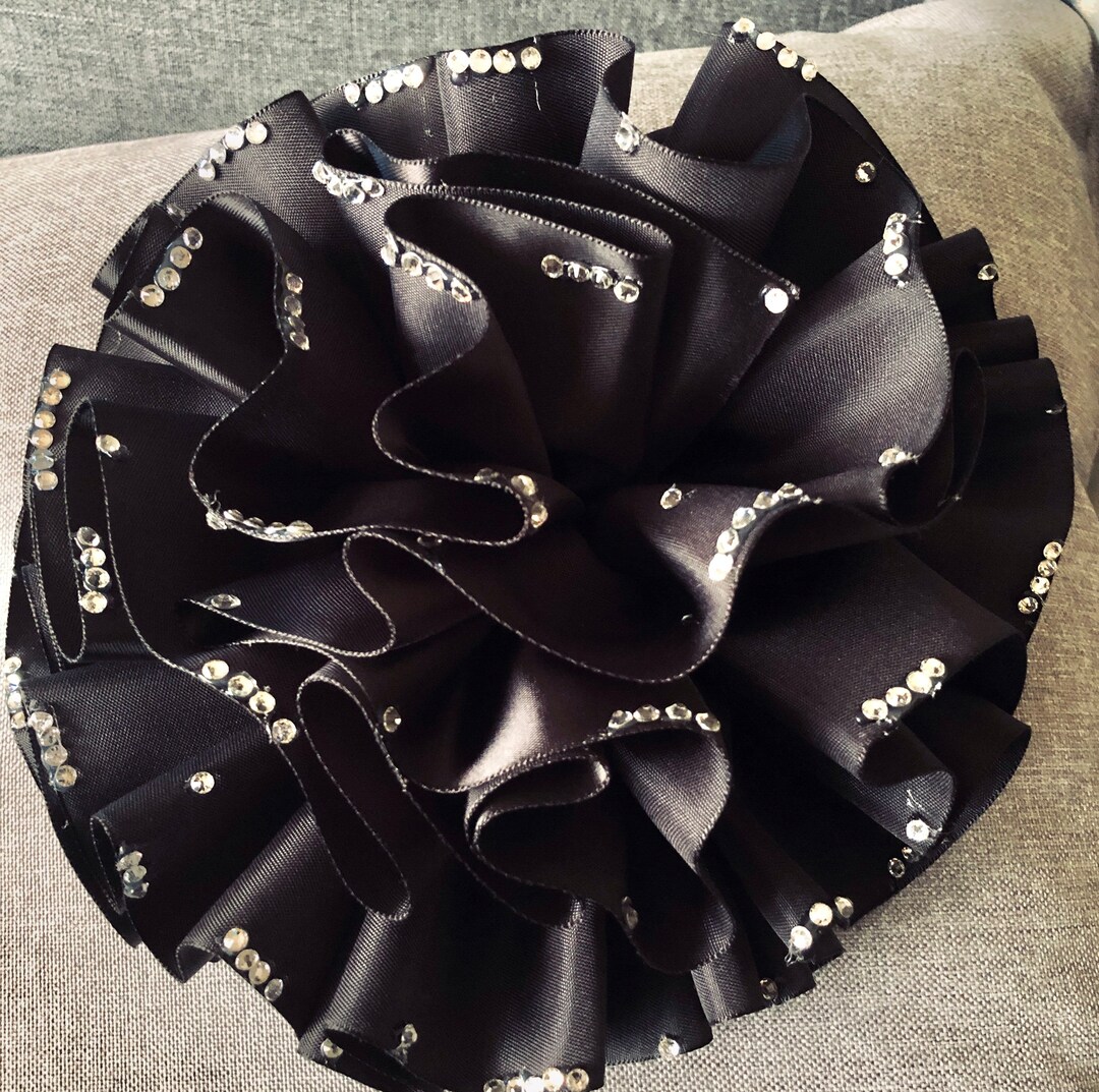 Black Satin Ribbon Pin - Etsy