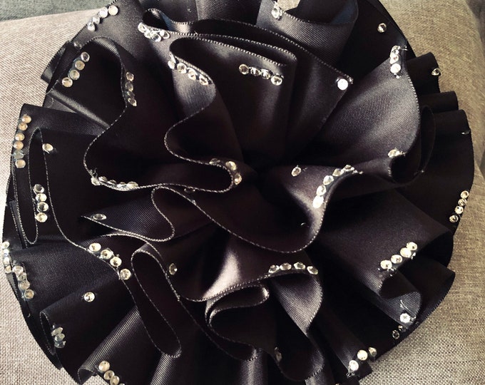 Black Satin Ribbon Pin - Etsy