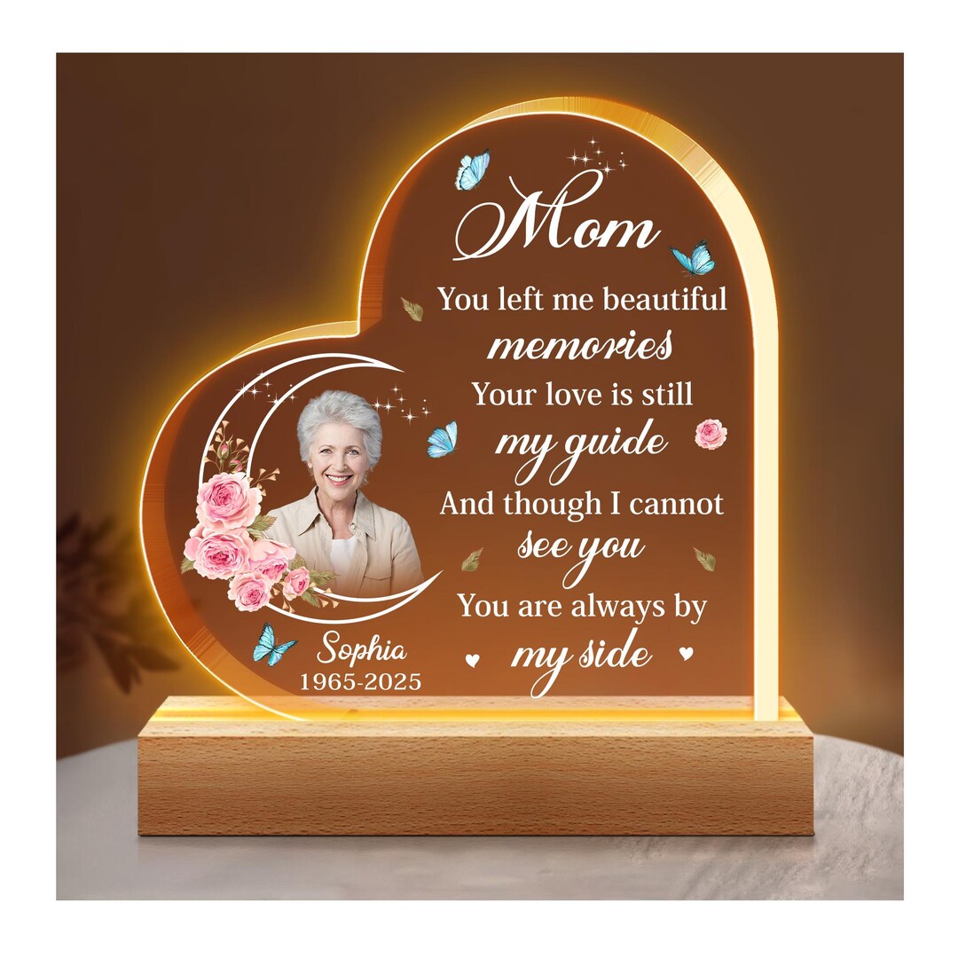 Personalized Memorial Photo Night Light: Sympathy Gift for Loss - Etsy