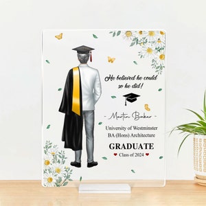 Personalized Graduation Plaque Sign, Graduation Gifts for Him, New ...