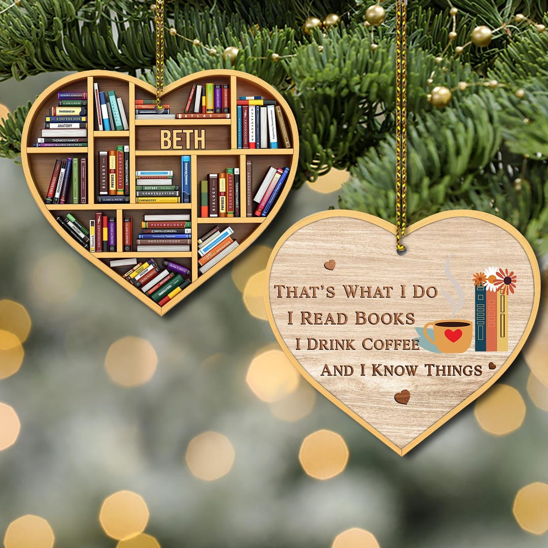 Custom That What I Do I Read Book and I Know Things Ornament, Reading ...