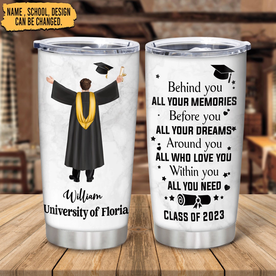 Personalized Graduation Tumbler, Graduation Gifts for Boys, High School ...
