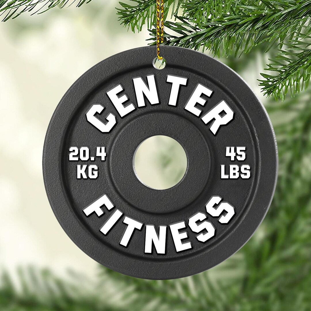 Personalized Weight Lifting Christmas Ornament, Workout Christmas ...