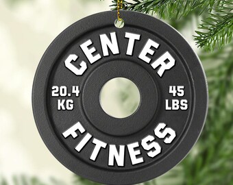 Personalized Weight Lifting Christmas Ornament, Workout Christmas ...
