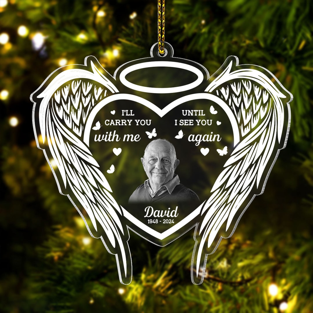 Personalized Memorial Ornament,custom Photo Ornament,loss of Loved Mom ...