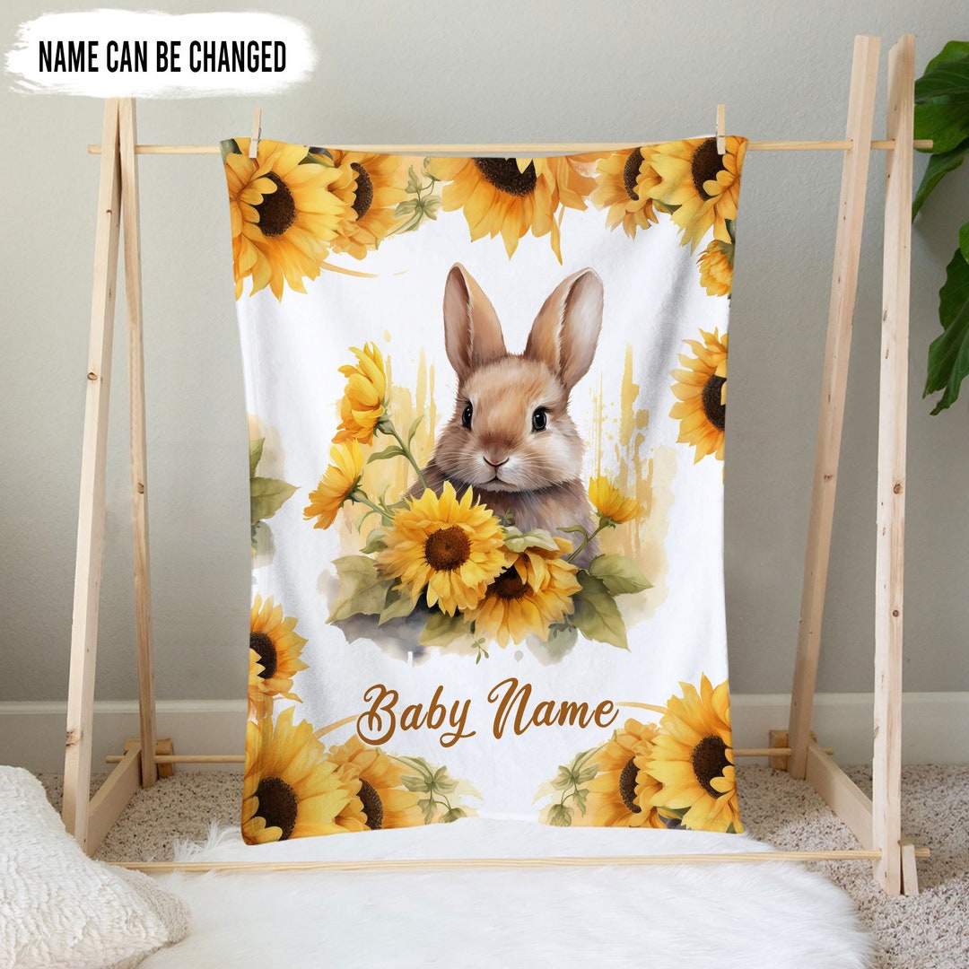 Personalized Cute Rabbit Baby Blanket, Lamb Blanket, Baby Blanket,cute ...