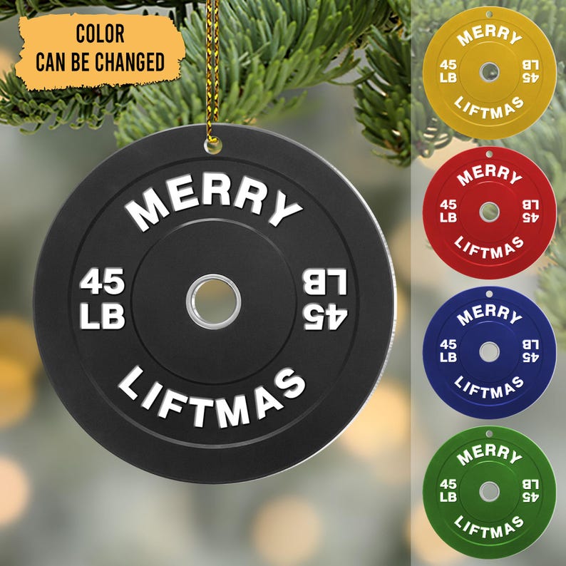 Personalized Merry Liftmas Ornament, Weight Lifting Christmas Ornament ...