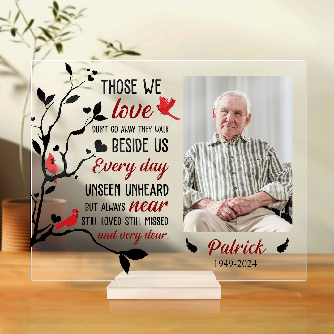Personalized Memorial Gift, Photo Memorial Plaque, Memorial Gift for ...