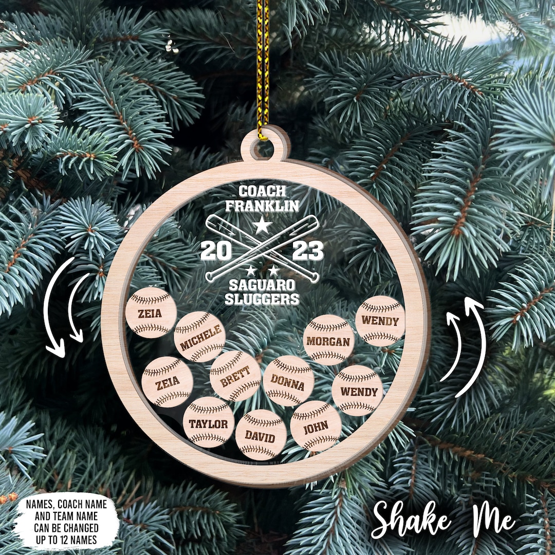 Personalized Baseball Christmas Ornament , 4D Shake Ornament Gift for ...