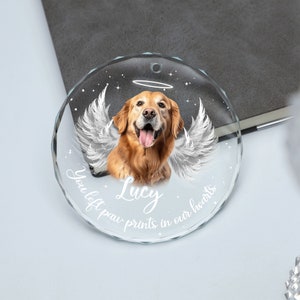 Personalized Dog Memorial Crystal Ornament, Pet Memorial Ornament, in ...