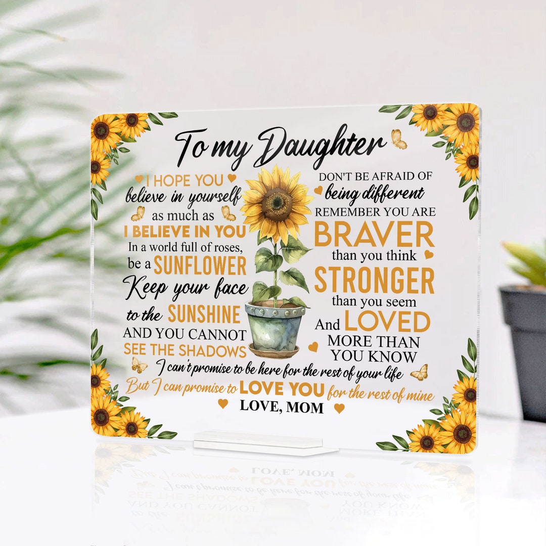 Personalized to My Daughter Plaque, Gifts for Mom From Daughter ...
