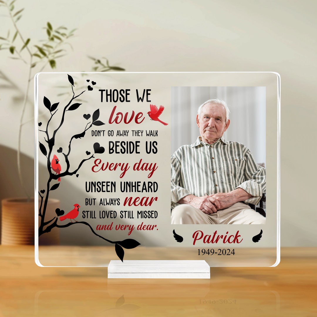 Personalized Memorial Gift, Photo Memorial Plaque, Memorial Gift for ...