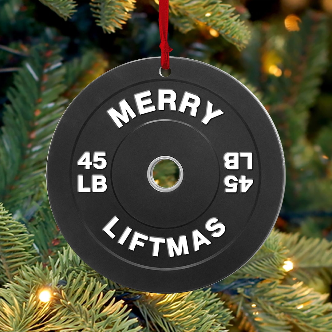 Personalized Merry Liftmas Ornament, Weight Lifting Christmas Ornament ...