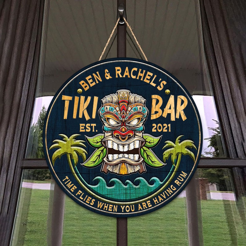 Personalized Tiki Bar Wood Signs Tiki Bar Signs, Tiki Bar Sign ...