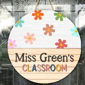 Personalized Classroom Wooden Sign, Teacher Wooden Sign Classroom Decor ...
