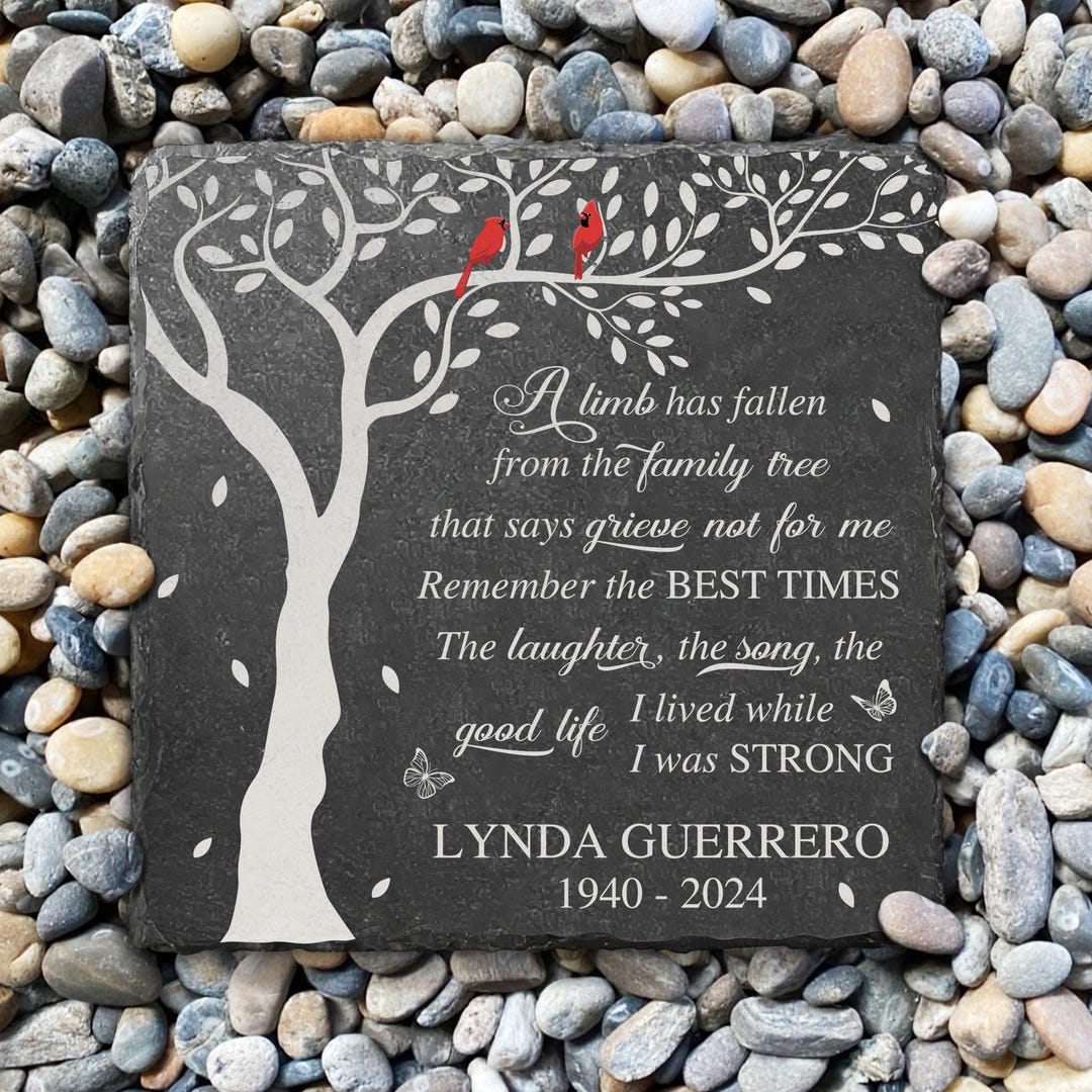 Personalized Memorial Slate Stone: Bereavement Gift, Remembrance Plaque ...