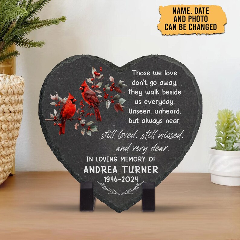 Personalized Cardinal Memorial Stone: Engraved Remembrance Gift - Etsy