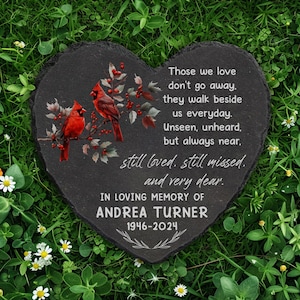 Personalized Cardinal Memorial Stone: Engraved Remembrance Gift - Etsy
