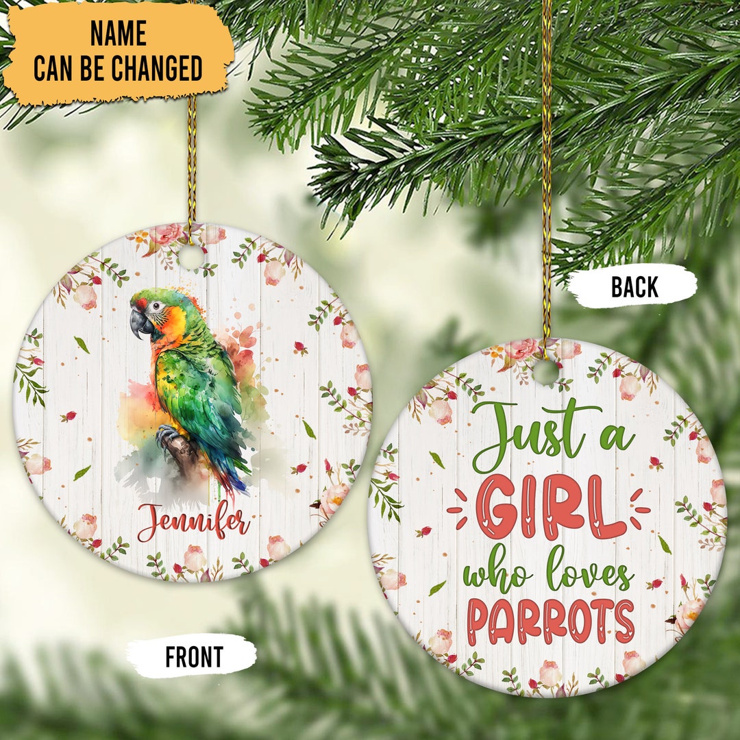 Personalized Parrot Christmas Ornament: Parrot Lover Gift - Etsy