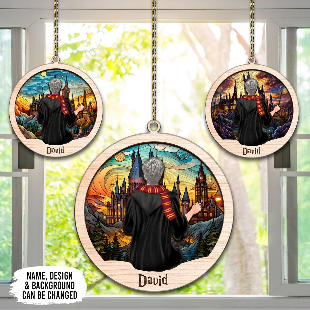 Personalized Wizard Ornament, Christmas Wizard Ornament, Wizard ...