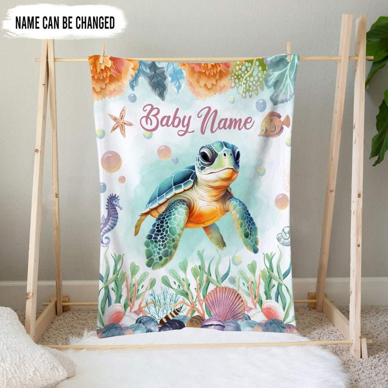 Turtle Baby Blanket - Etsy