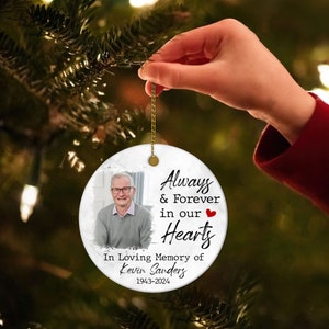 Personalized Memorial Christmas Ornament, in Loving Memory Ornament ...