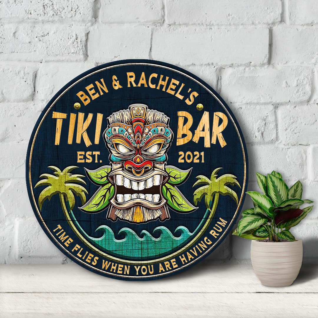 Personalized Tiki Bar Wood Signs Tiki Bar Signs, Tiki Bar Sign ...