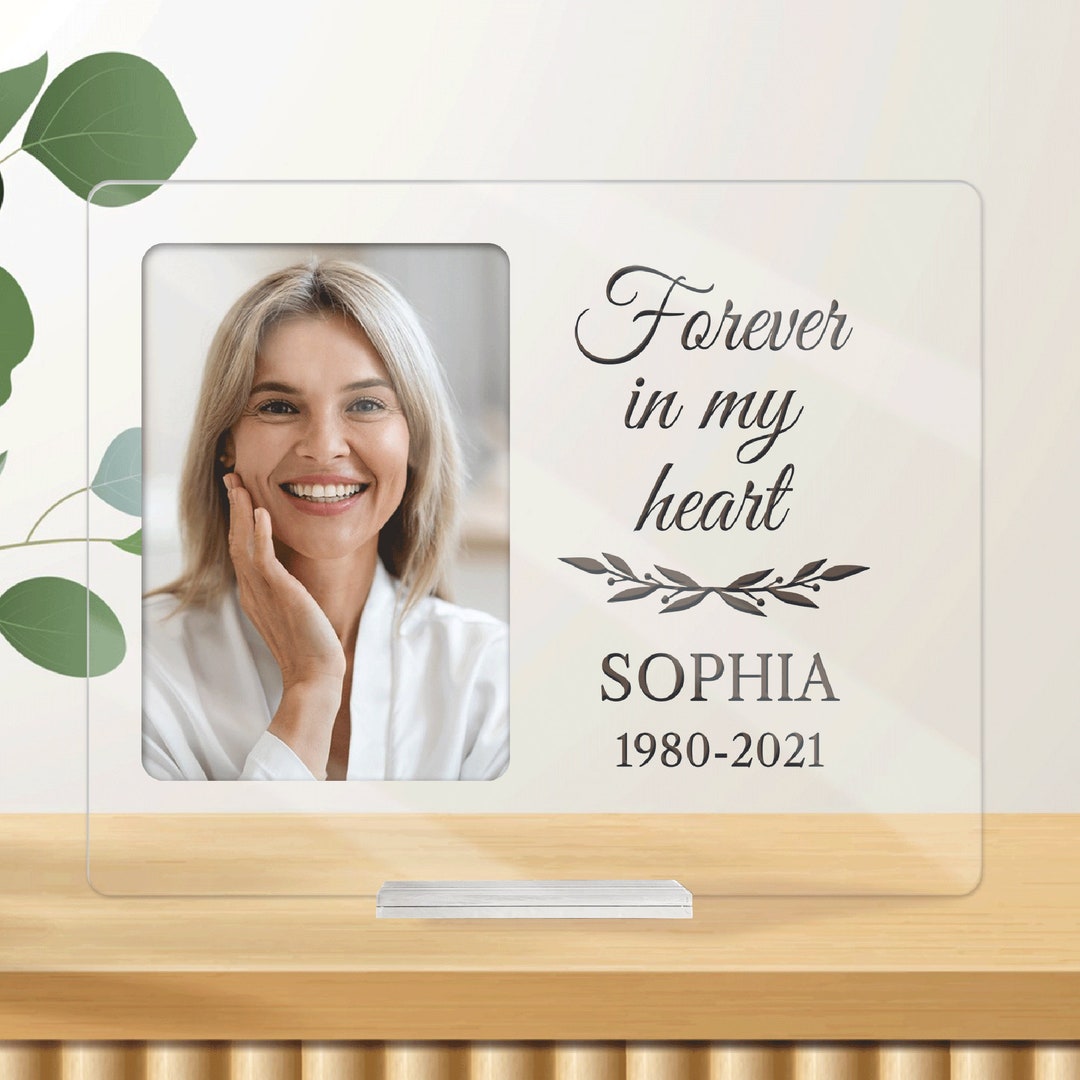 Personalized Memorial Plaque Sign, Memorial Photo Gift, Sympathy in ...